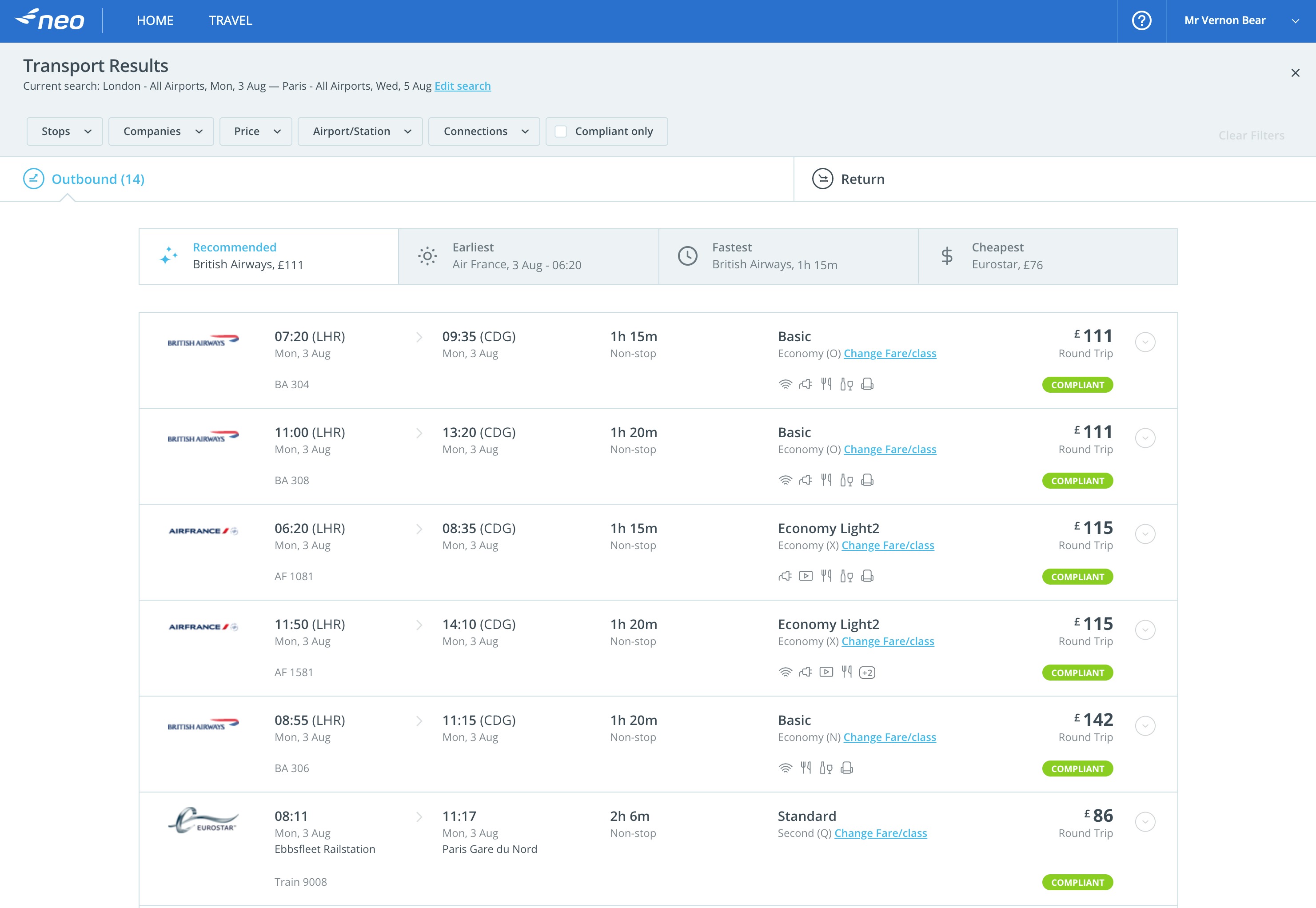 How to book a flight : Neo1 Knowledge Base