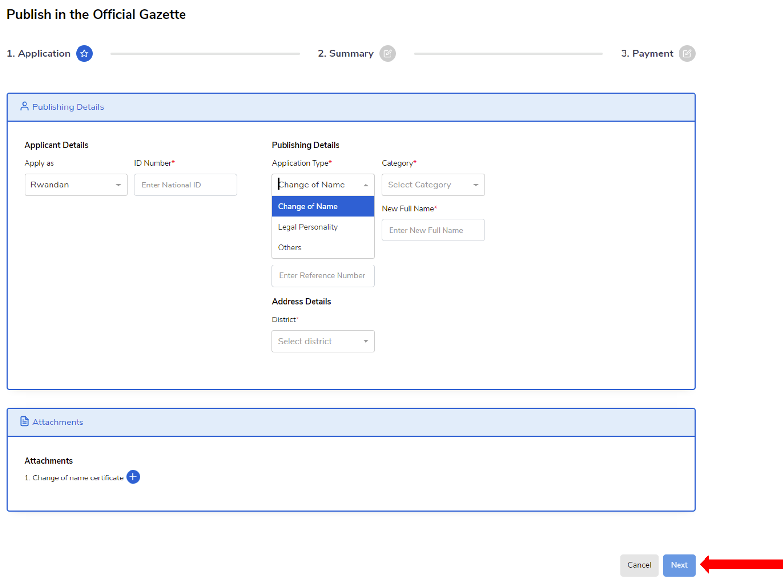 How to Publish in the Official Gazette : IremboGov