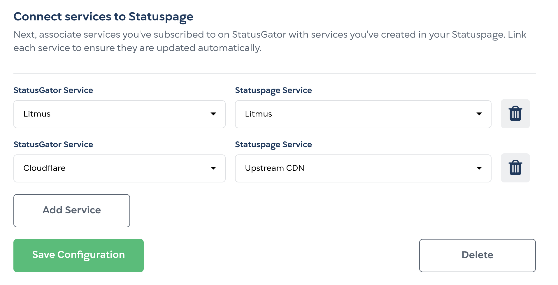 Integrating with Atlassian Statuspage : StatusGator Support