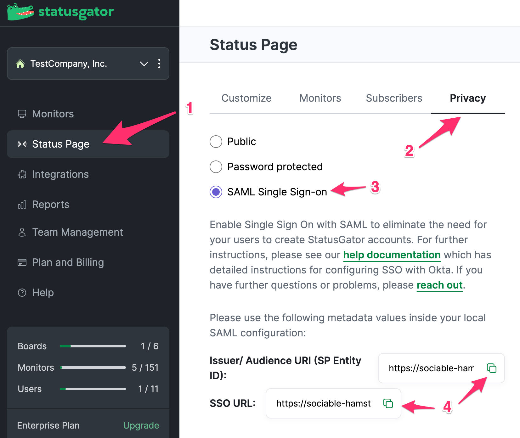 Status Page SSO with Azure : StatusGator Support