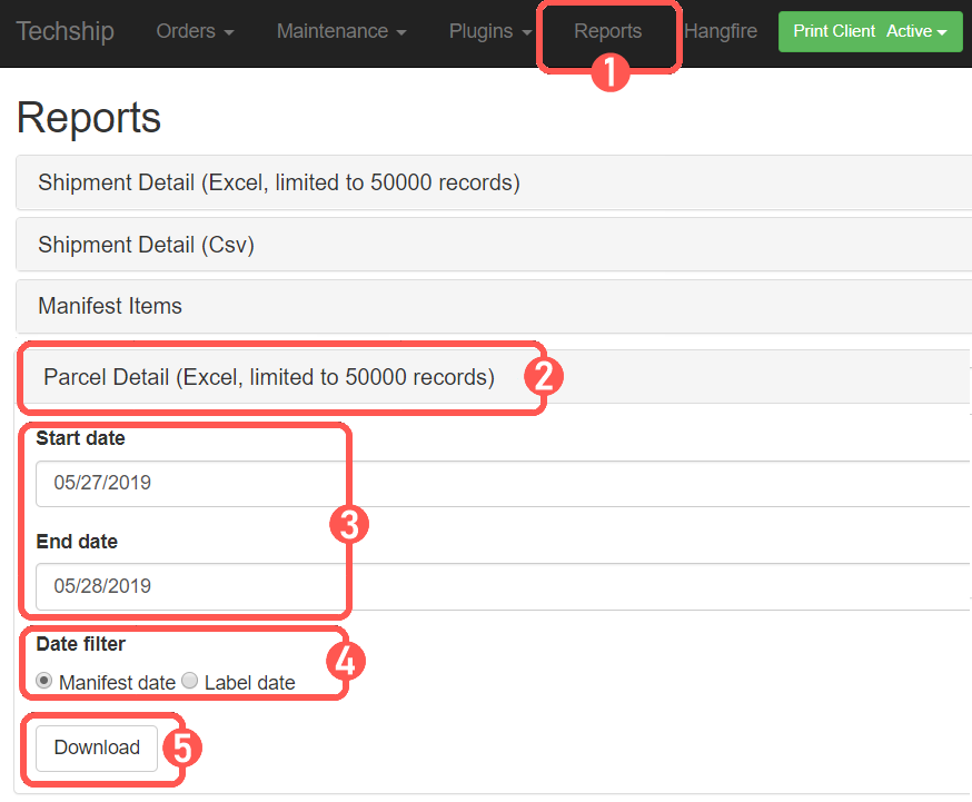 How to generate and read Parcel Detail reports [Step-by-Step guide] : techSHIP Support