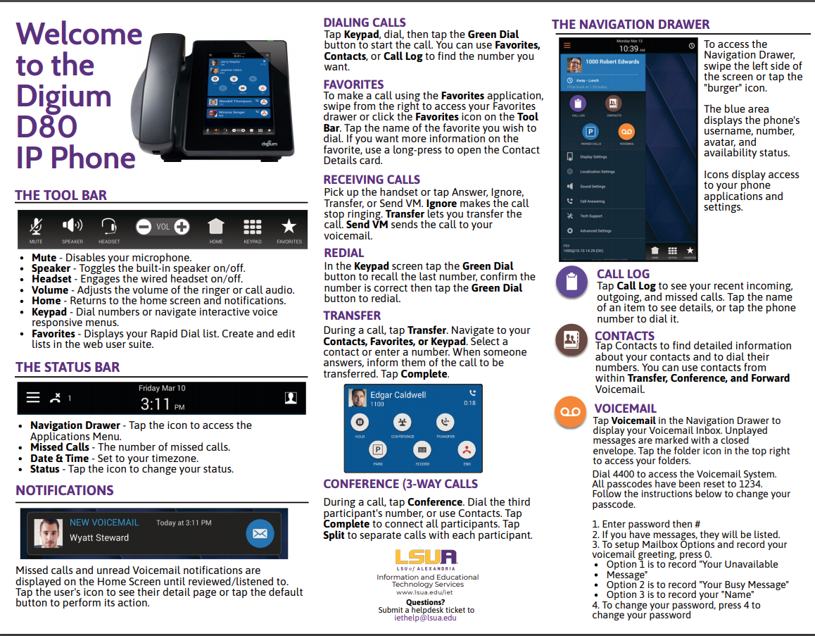 Digium D6X Series IP Phone Quick Start Guide : IET Knowledge Base