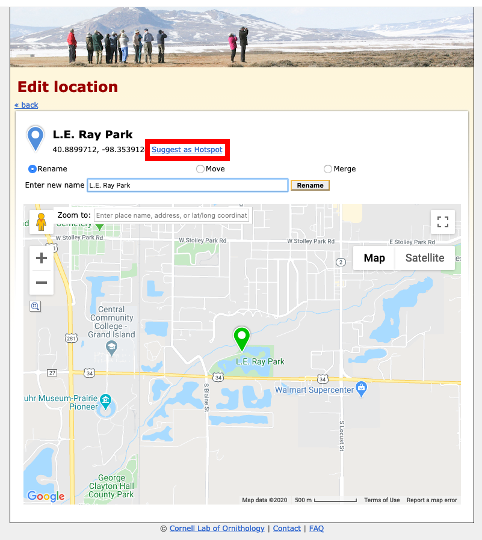 eBird Hotspot Frequently Asked Questions : Help Center