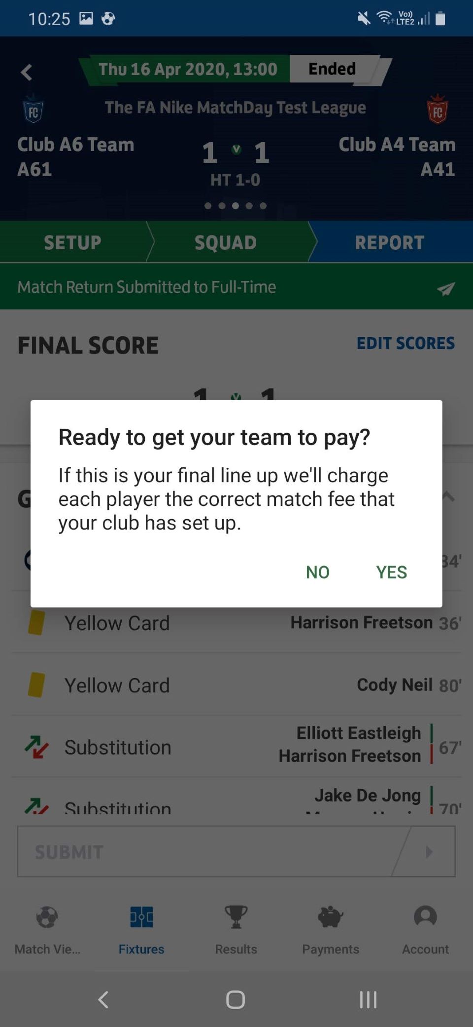 Submitting Your Match Report to Full Time from the Matchday app ...