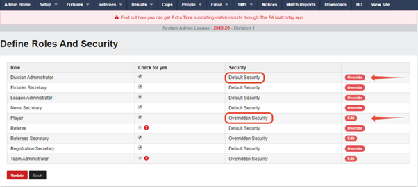 How To Edit League Roles Within The FA Full Time System : Grassroots ...