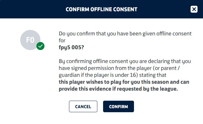 How players give consent to play for a football club : Grassroots ...