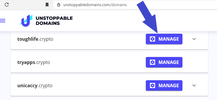 Add an IPFS hash to your domain : Unstoppable Domains