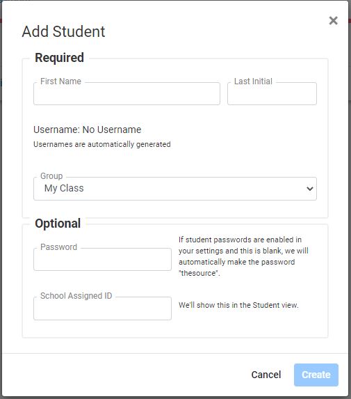 Creating Student Profiles : Help Center