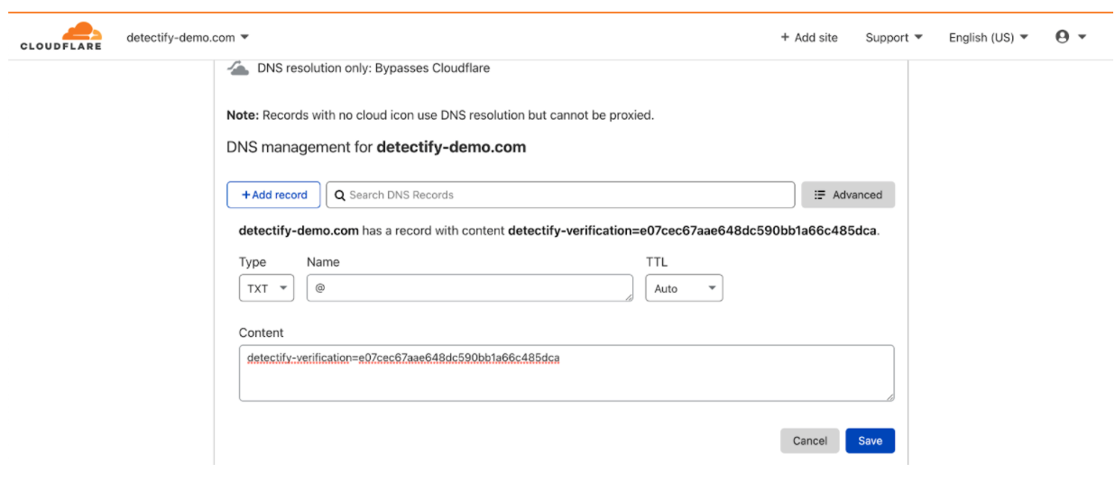 Verification With DNS txt Knowledge Base Verification With DNS txt Knowledge Base