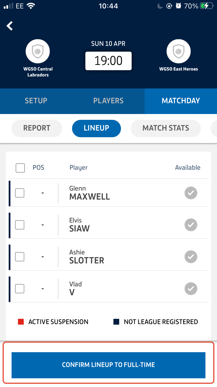 Submitting Your Match Report to Full Time from the Matchday app ...
