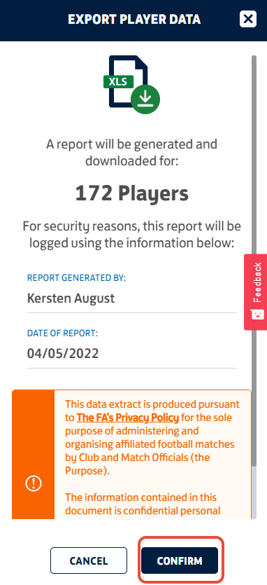 How to export player data : Grassroots Technology
