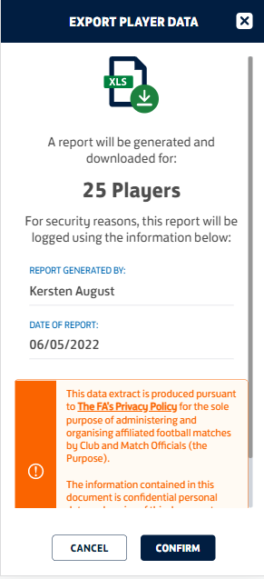 How to export player data : Grassroots Technology