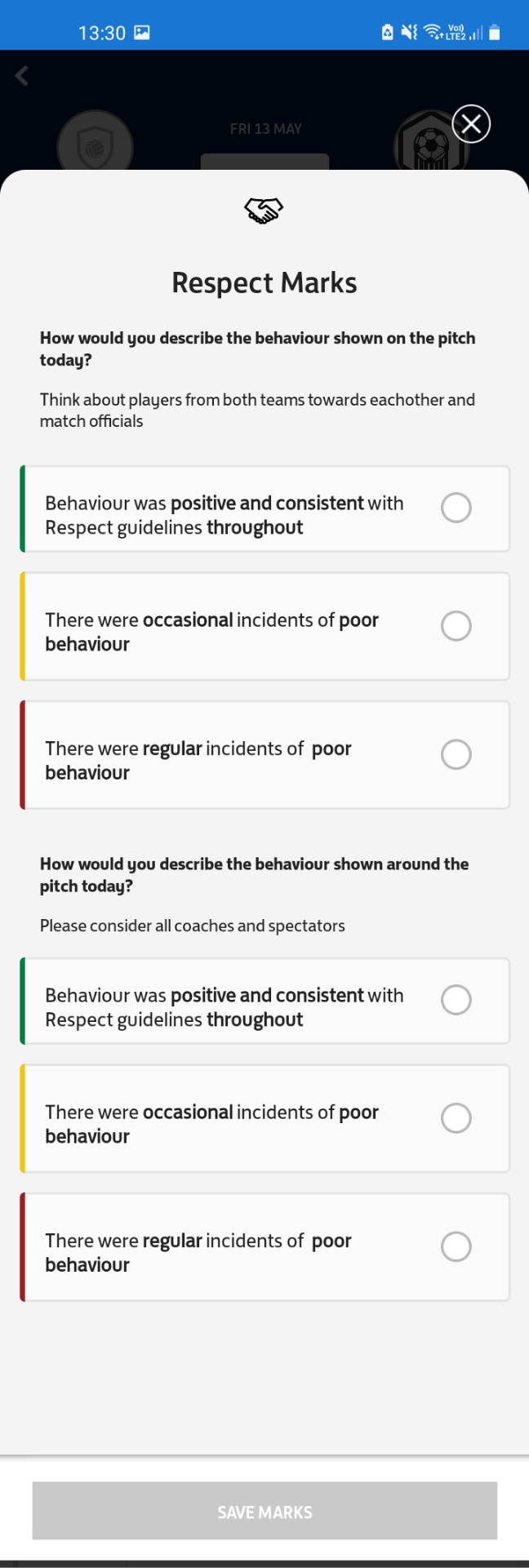 How to fill out your FA marks when filling out a match report ...