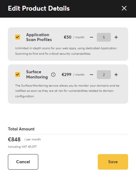 Application Scanning billing : Knowledge Base