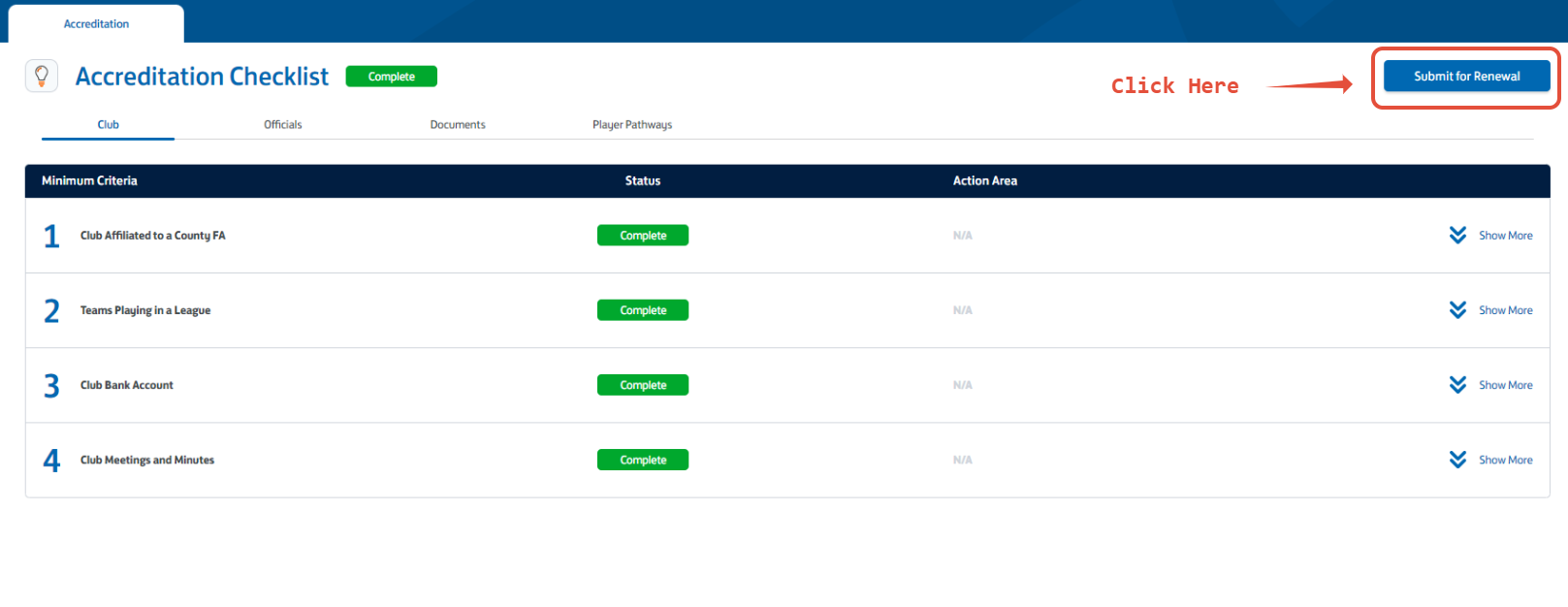 1 Star Clubs : Grassroots Technology