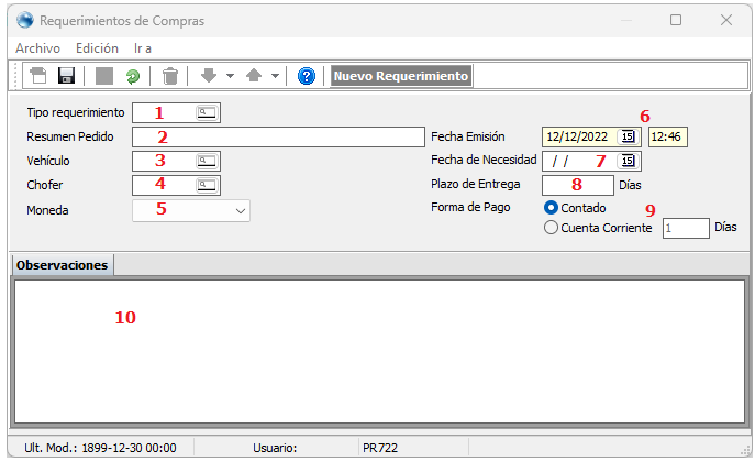 Requerimientos de Compras : digital express - Atención al Cliente