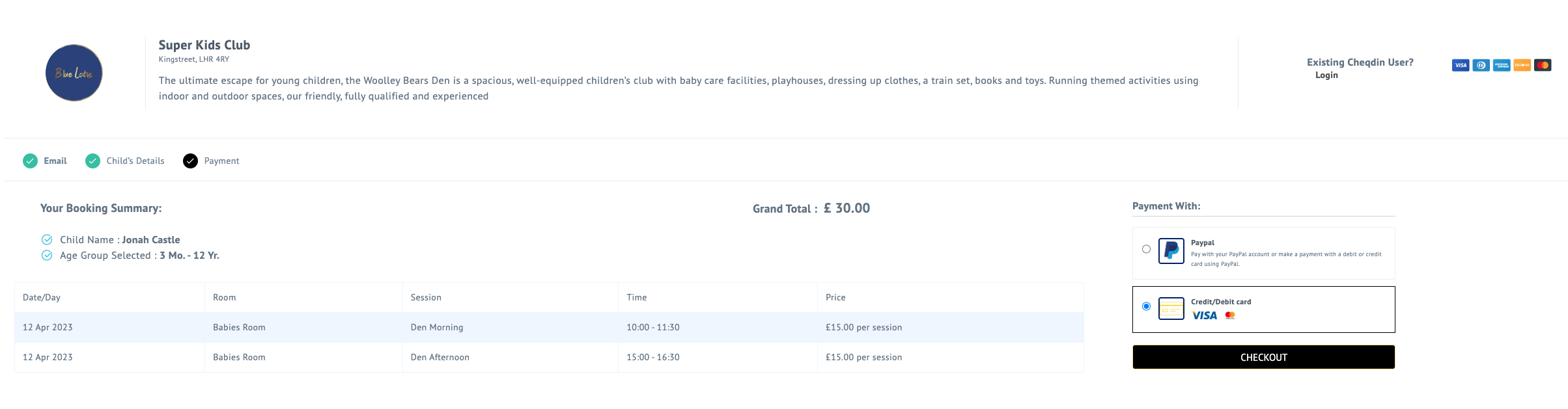 Cheqdin + Stripe - How it works : Cheqdin Knowledge Base & Support Centre
