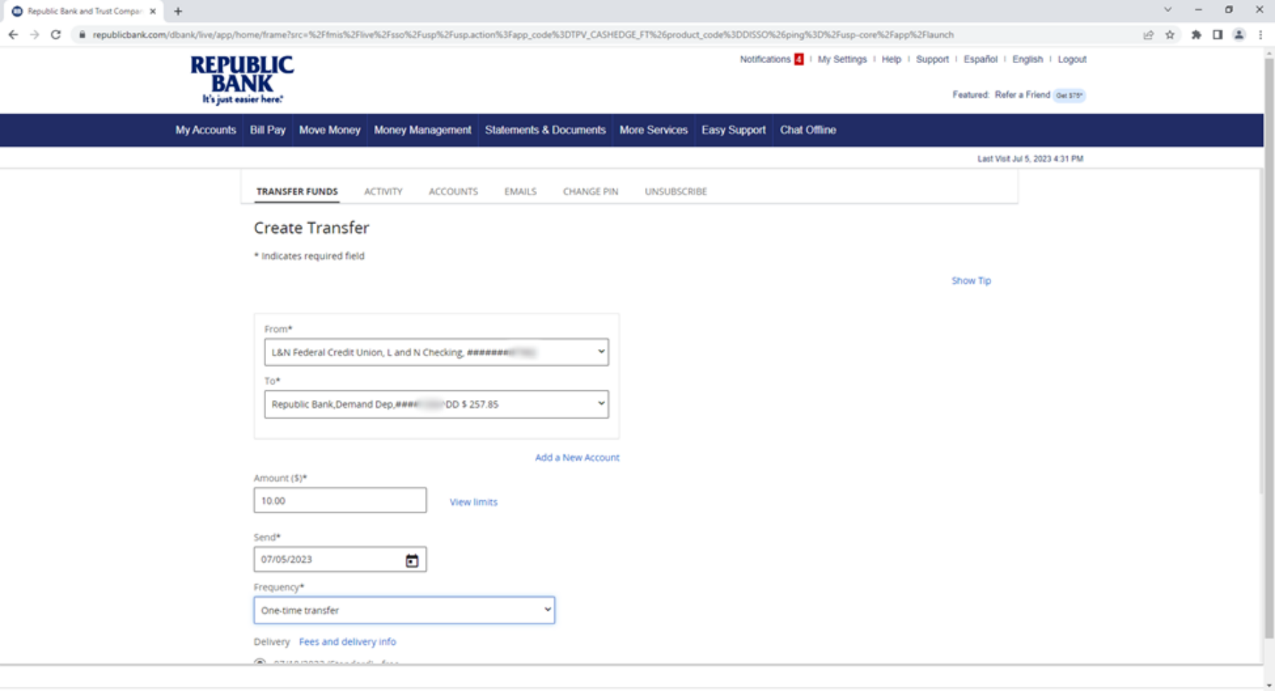 How do I transfer funds using External Transfers in online banking ...