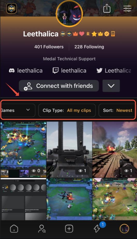 How to Manage Clips (iOS) : Medal Support