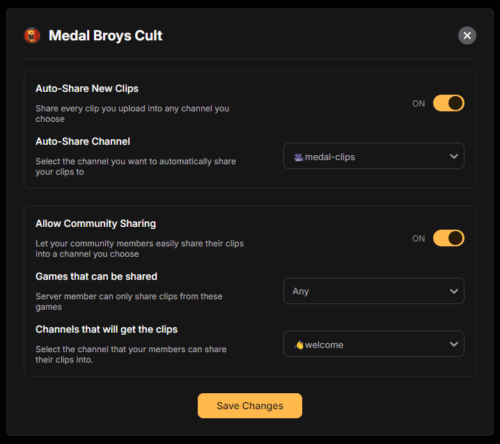 How to set up Medalbot for Discord Clip Sharing : Medal Support