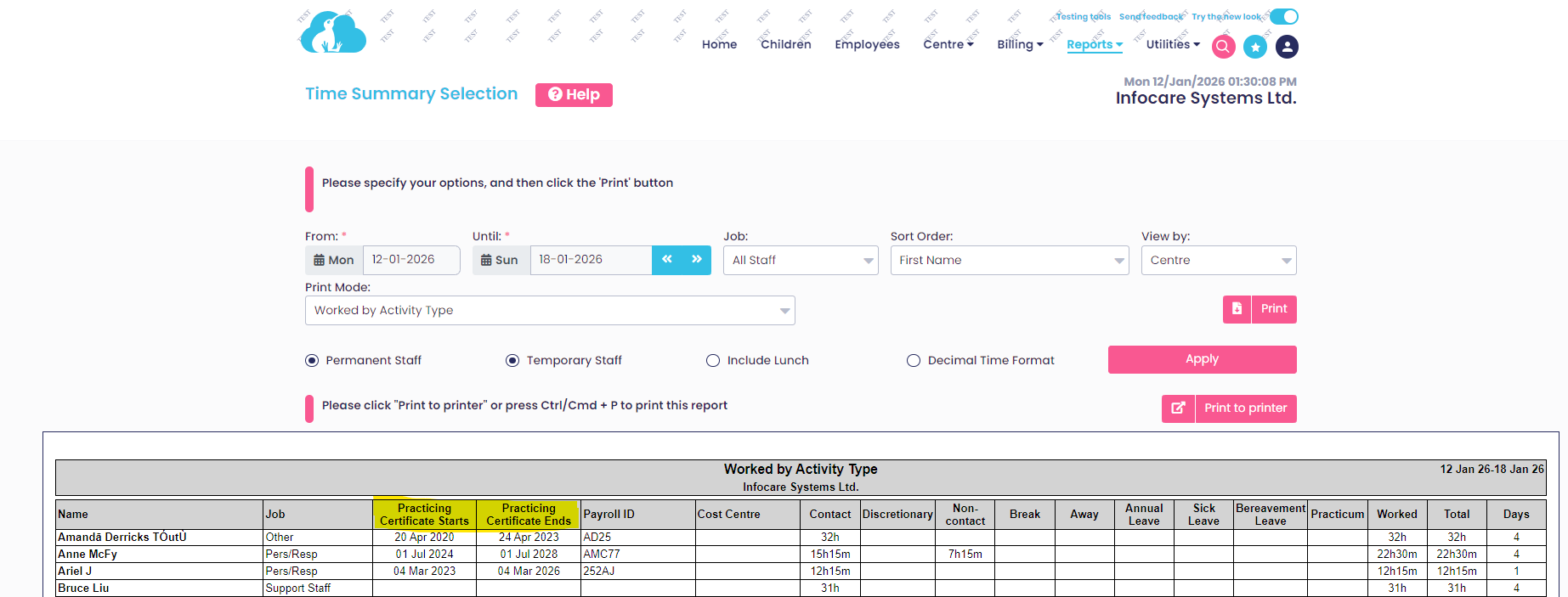 V4.21.16 - Release Notice - GoEnquiry | Staff Time Summary Report | Tax ...