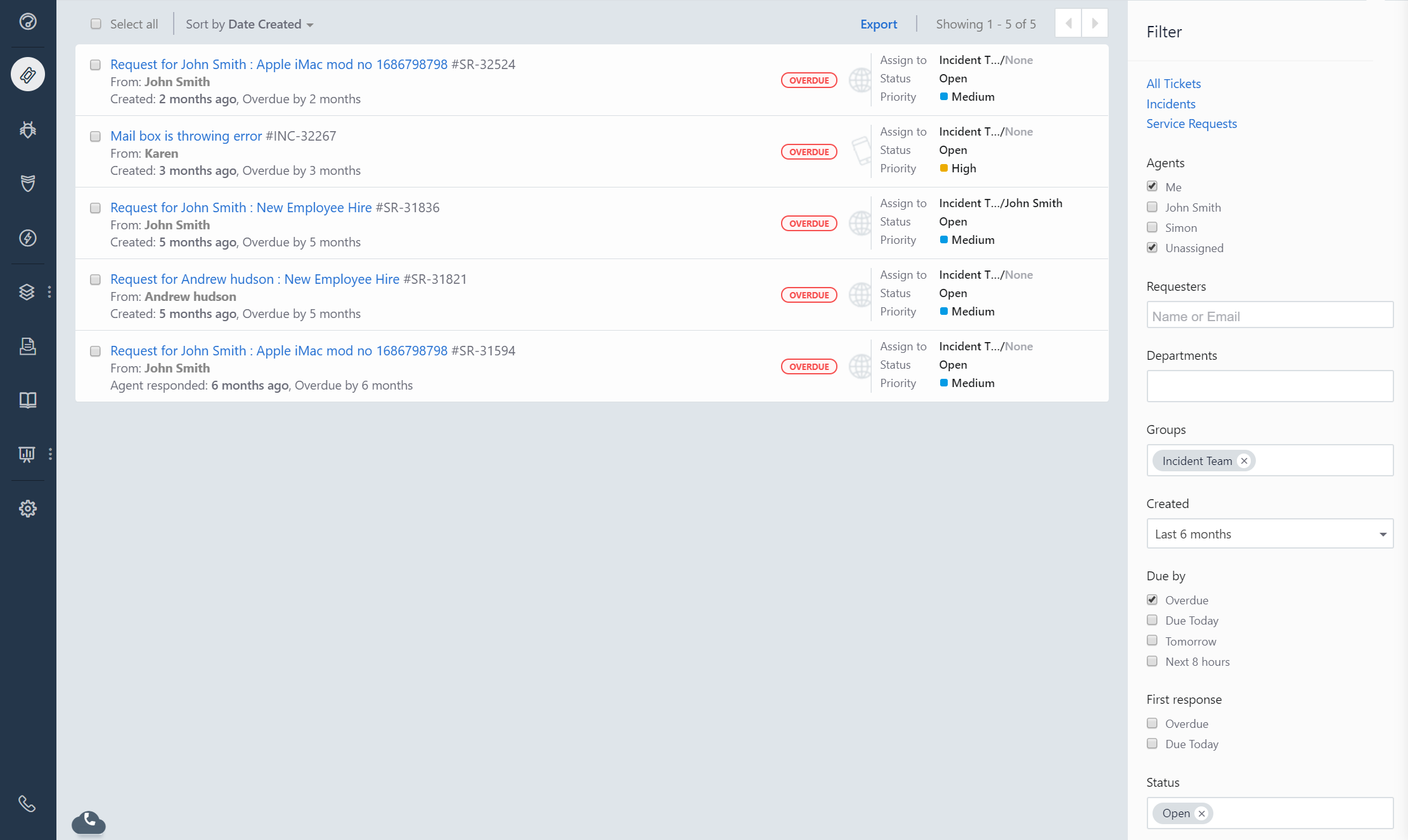 Filtering Tickets : Freshservice