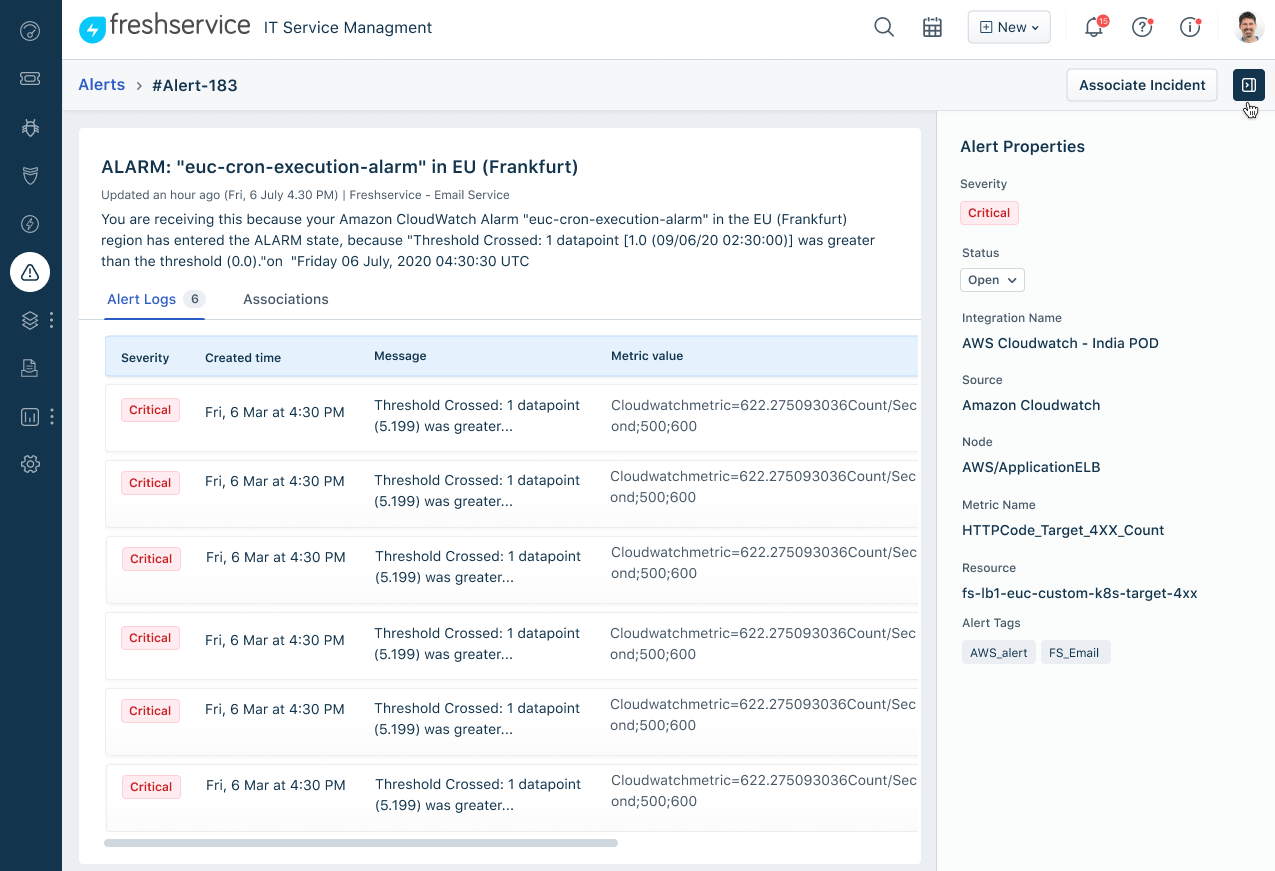 Alert Management in Freshservice - An Overview : Freshservice