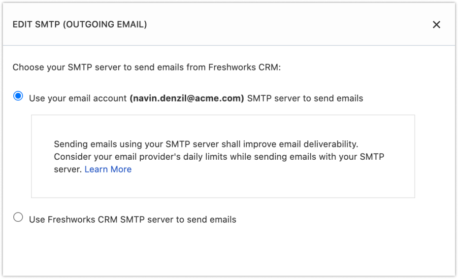 How to connect my email with the web application? : Freshsales