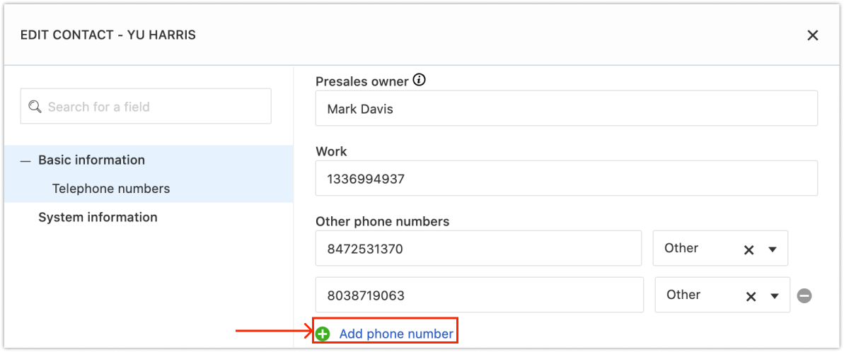 How do I add multiple email addresses and phone numbers to a Contact ...