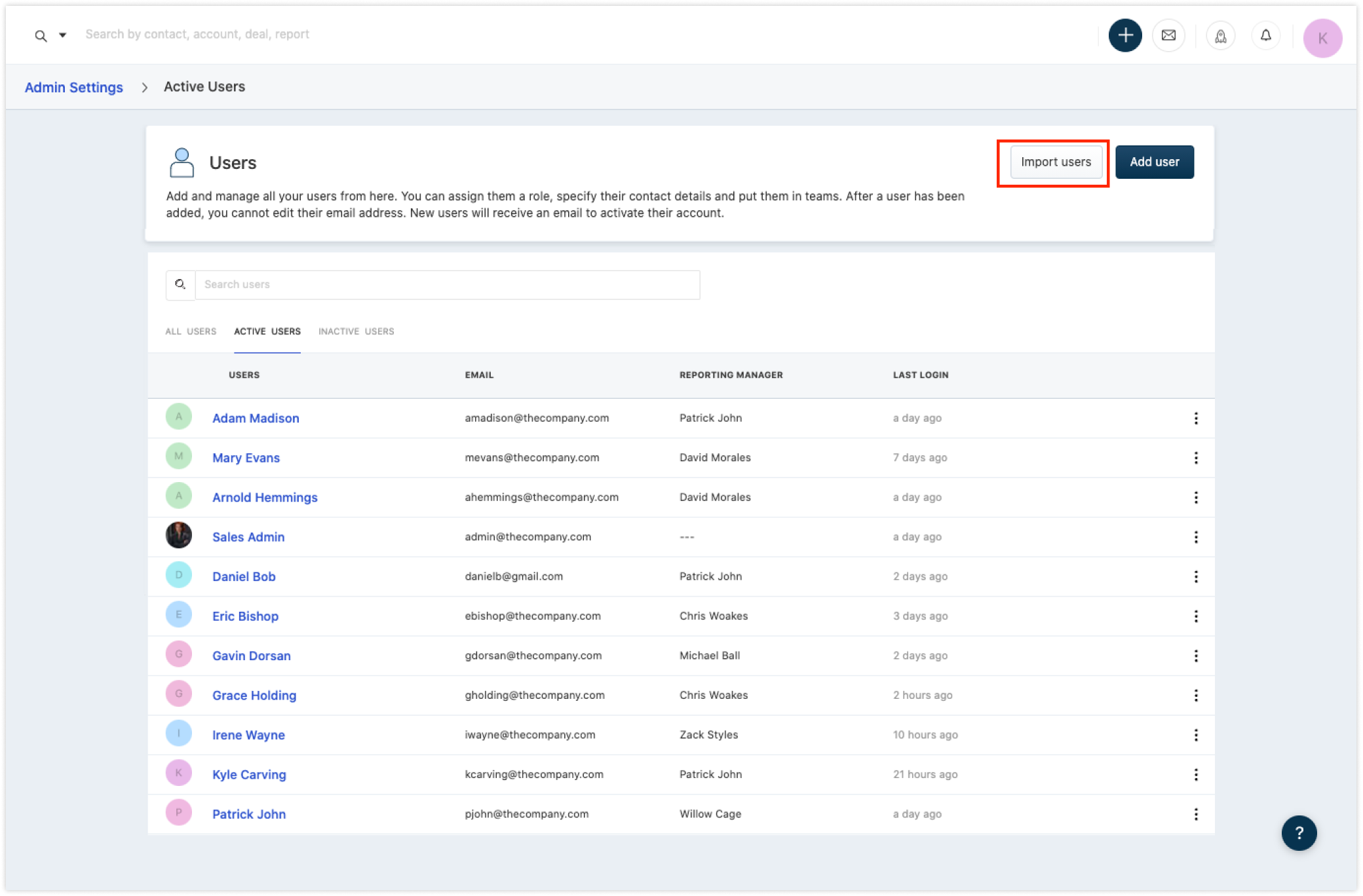 How To Import Users From A Csvxlsx File Freshsales 