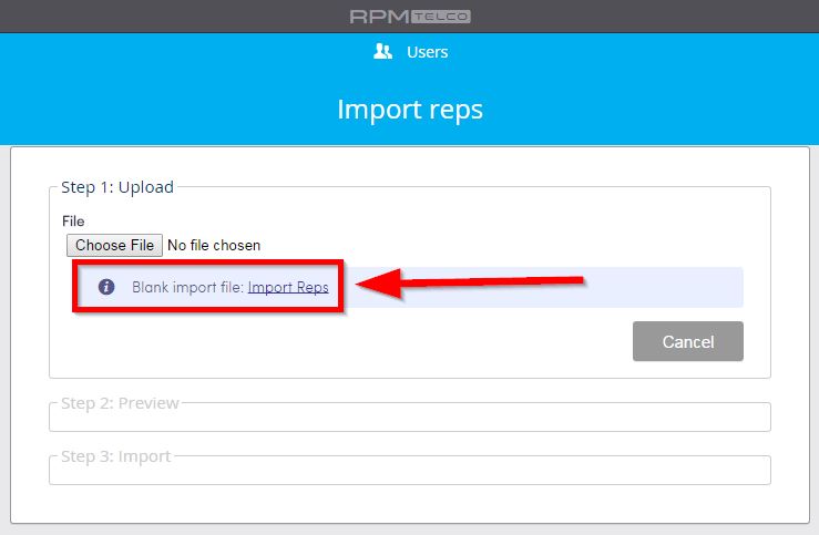 Import Reps : RPM Software