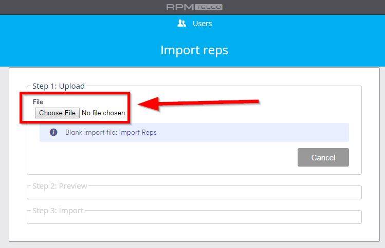 Import Reps : RPM Software