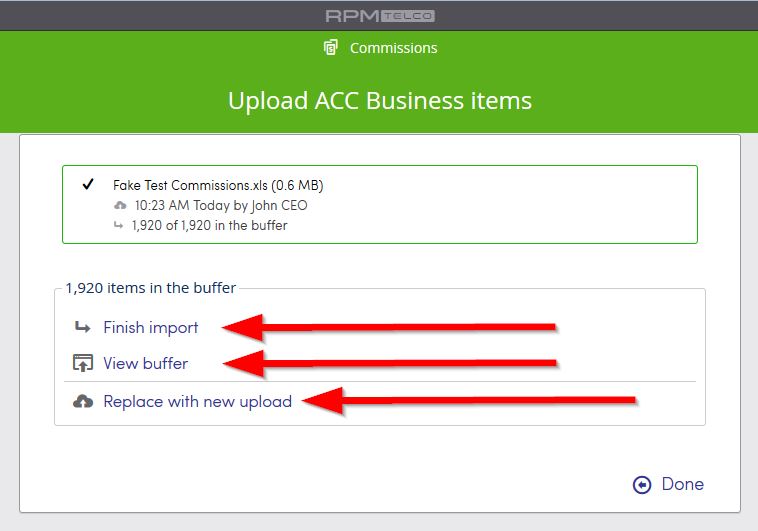 Importing data : RPM Software