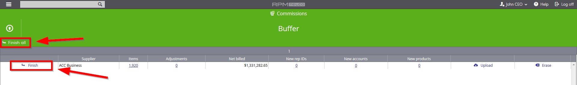 Importing data : RPM Software