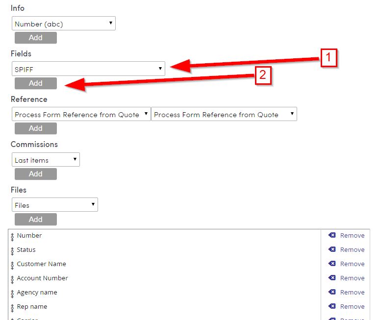 Default Columns (process view) : RPM Software
