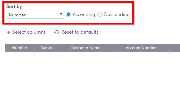 Default Columns (process view) : RPM Software