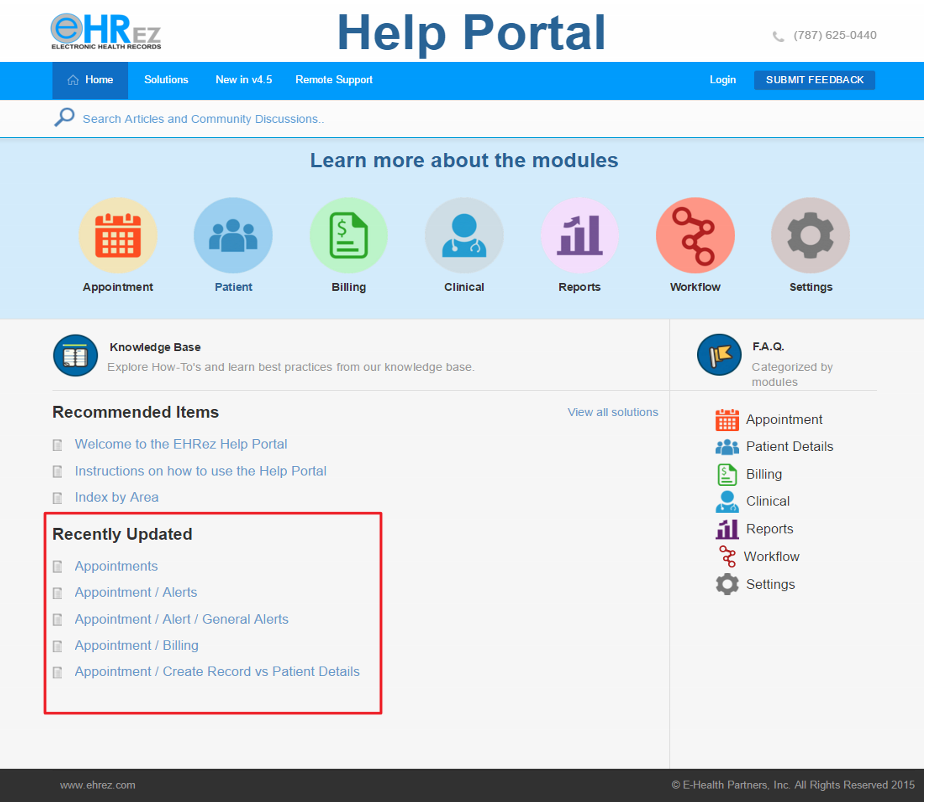 Instructions on how to use the Help Portal. : EHRez Help Center - English
