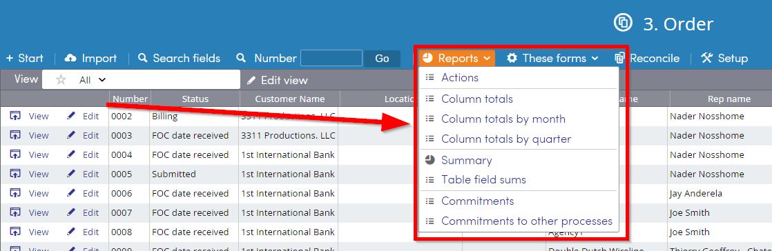 Reports : RPM Software