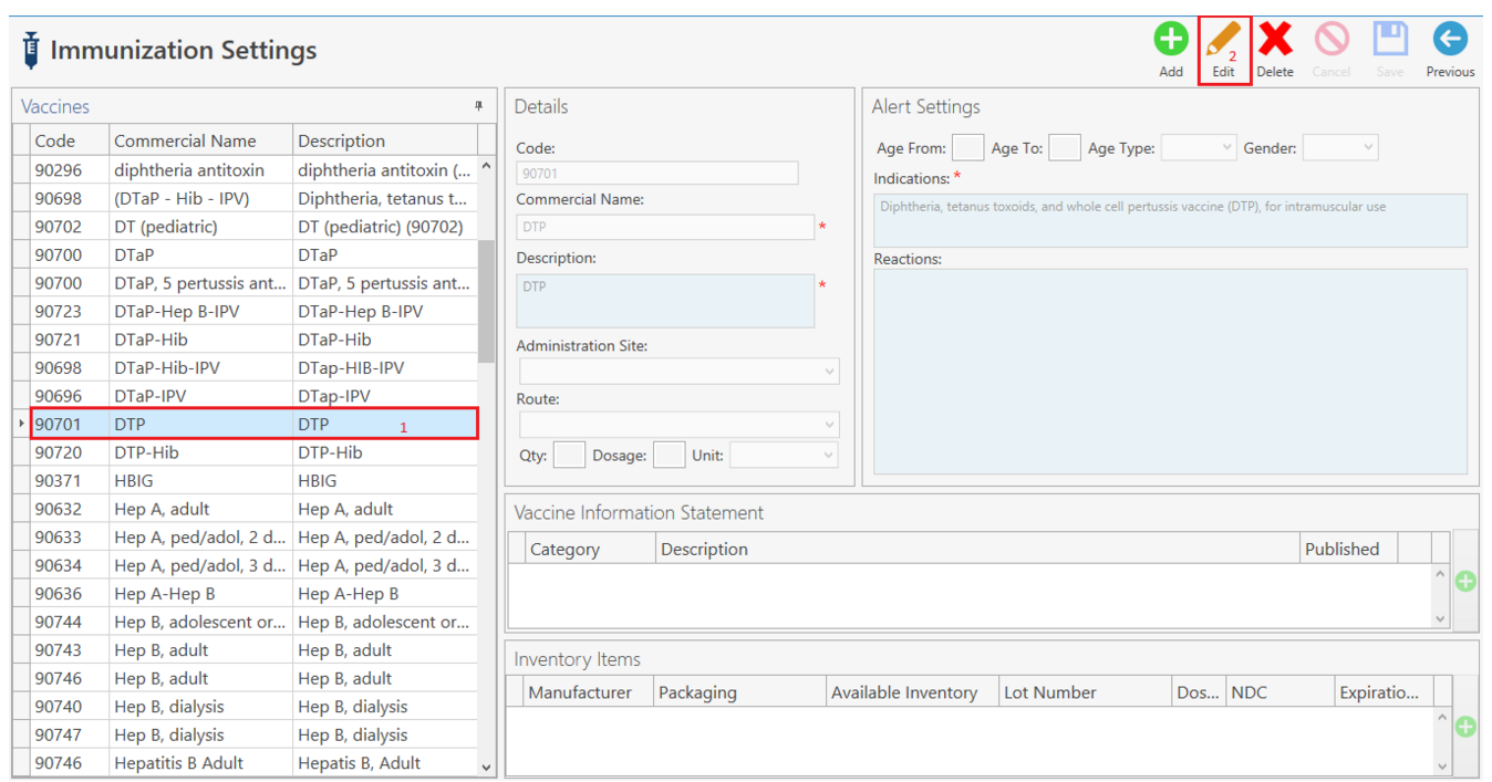 How to manage the vaccine inventory? : EHRez Help Center