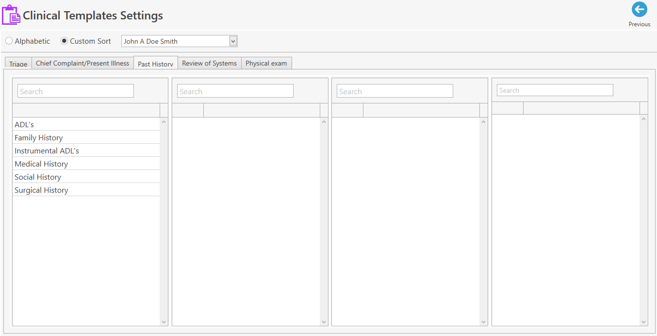 Setting / Clinical / Clinical Templates : EHRez Help Center - English