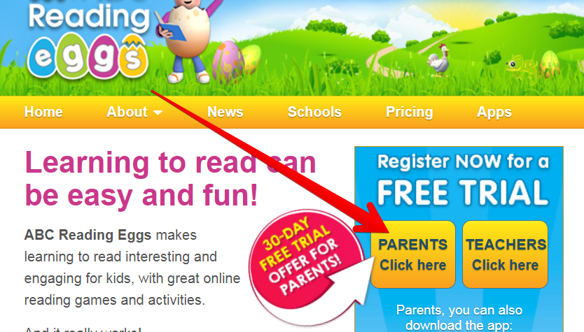 How to link your child's school account : Reading Eggs