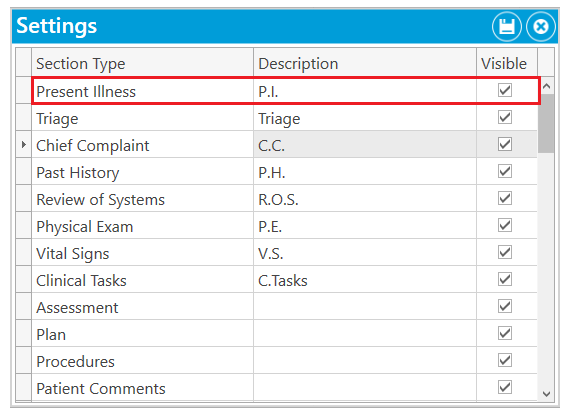 How to configure and organize the report sections of the progress note ...