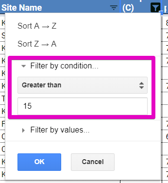 Using Filters to Shrink your Data in Google Sheets and Excel : Teton Science Schools Helpdesk