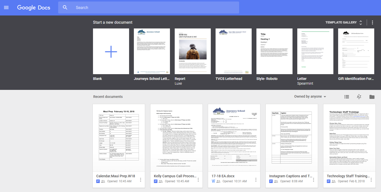 Using Google Docs/Sheets/Slides When You're Offline : Teton Science ...