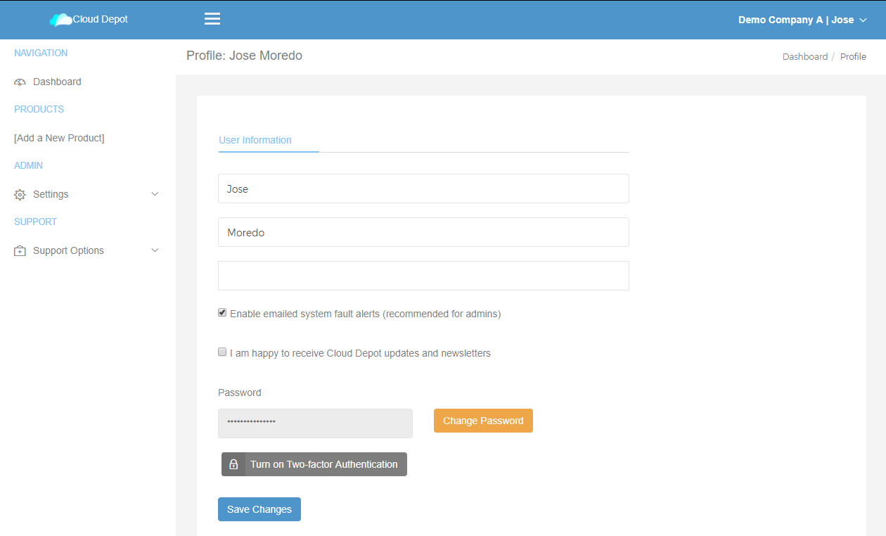 Updating Personal Profile