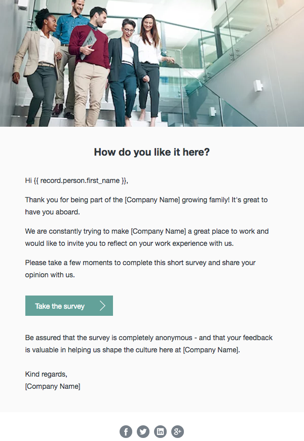 eNPS/VoE Email Template : Helpdesk