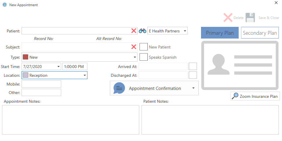 ¿Cómo crear un récord para un paciente nuevo? : EHRez Help Center - Español