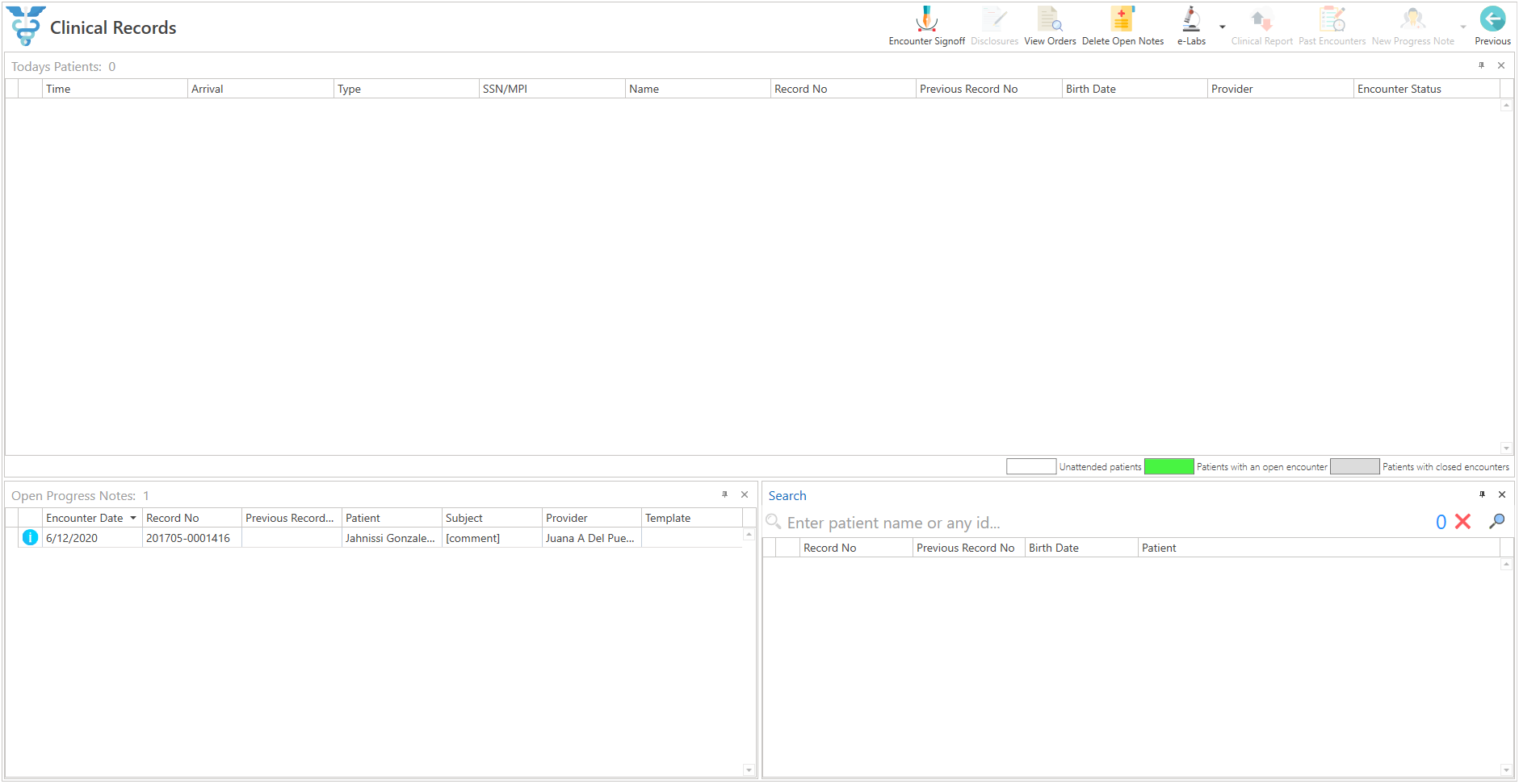 Clinical Records : EHRez Help Center - Español