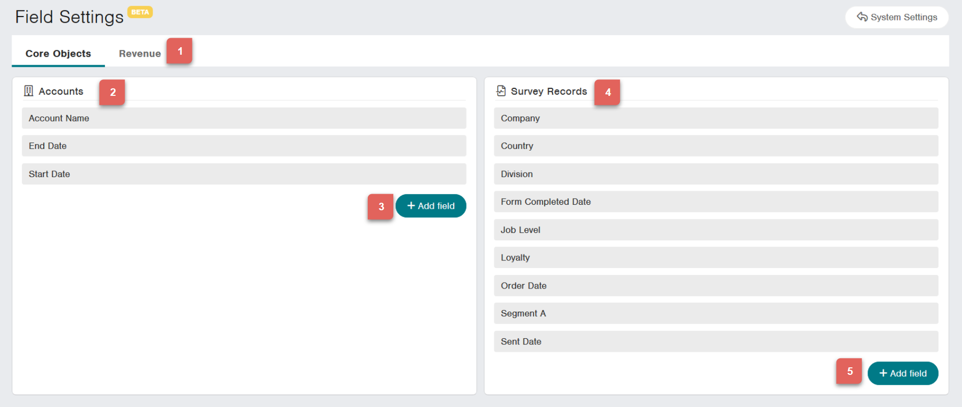 System Settings: Field Settings : Helpdesk