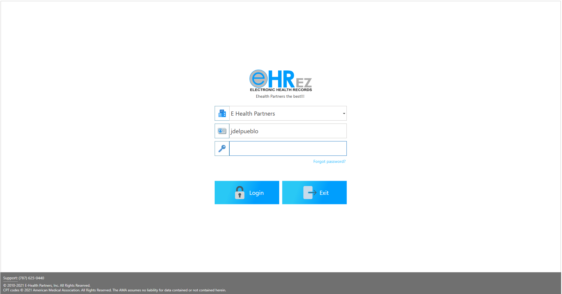 Login : EHRez Help Center - English